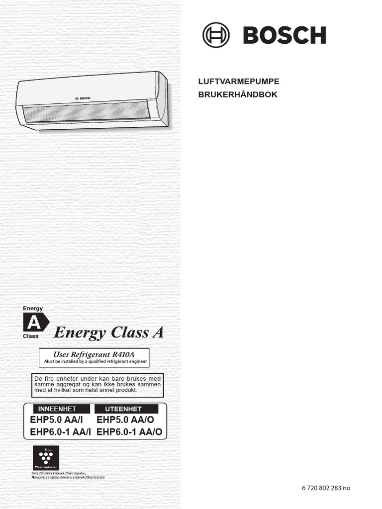 Bosch EHP Series Heat Pump Manual | PDF | Waste | Waste Management