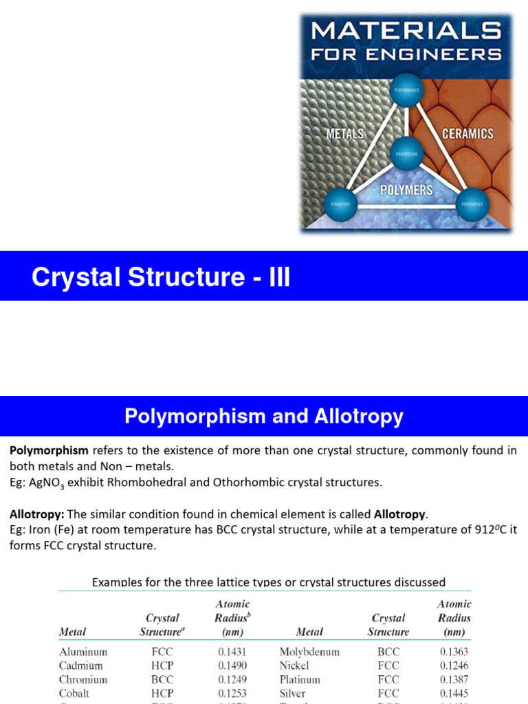 Lecture - 5 Crystal Structure - III | PDF | Crystal Structure | Crystal