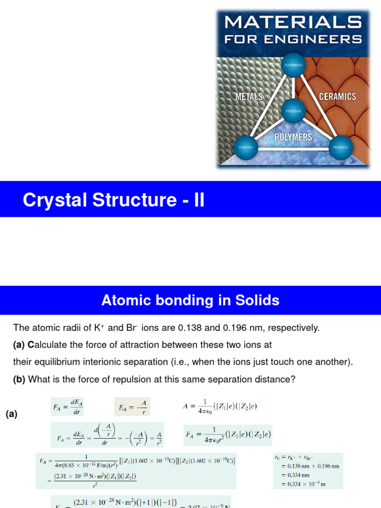 Lecture - 4 Crystal Structure - II | PDF | Crystal Structure ...