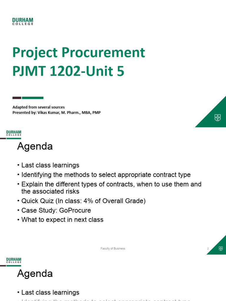 PJMT 1202 - Unit 5 F | PDF | Prices | Procurement