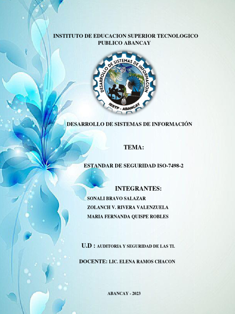 Estandar de Seguridad ISO 7498-2 | PDF | La seguridad informática ...