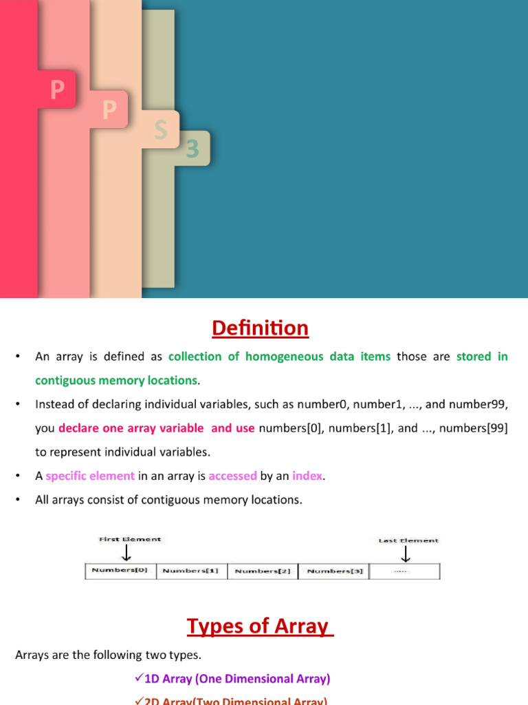 Arrays | PDF | Integer (Computer Science) | Data Type Arrays | PDF | Integer (Computer Science) | Data Type