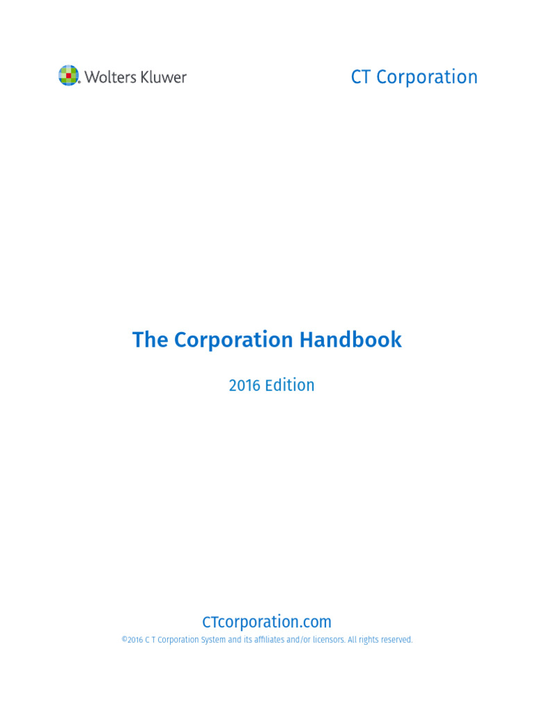 CT Corporation Handbook 2016 | PDF