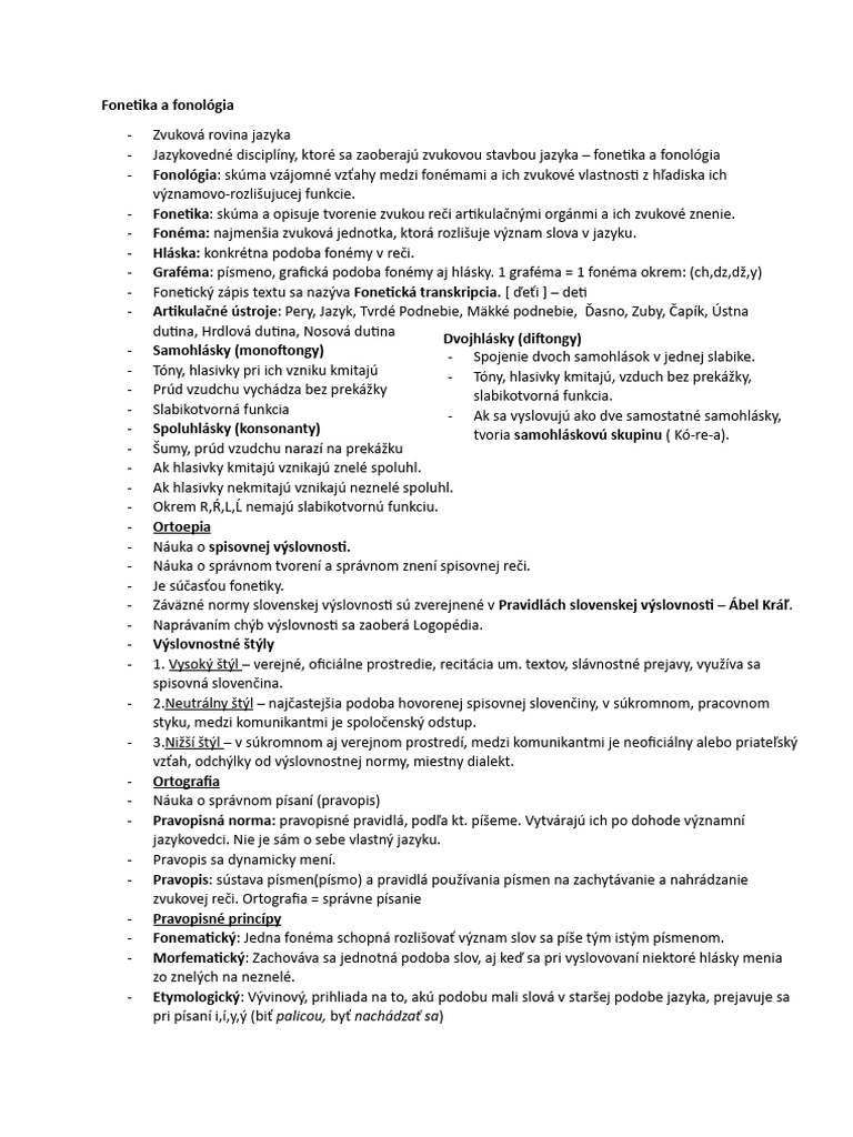 Fonetika a fonológia | PDF