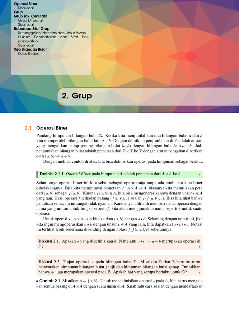 Buku Struktur Aljabar Bab2 | PDF