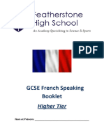 AQA French GCSE Role Plays | PDF