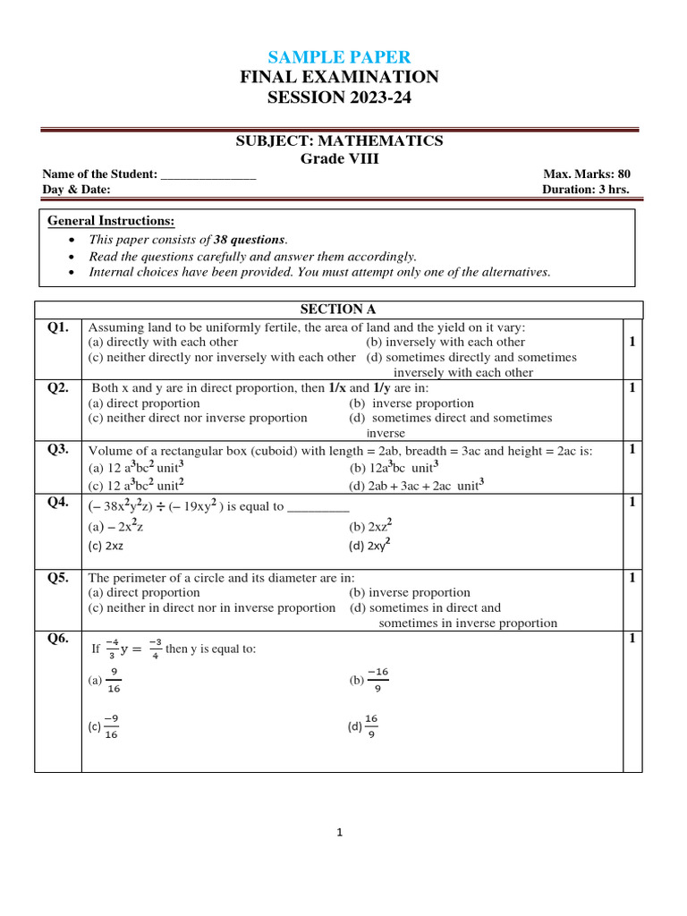 Science Sheet 1 | PDF