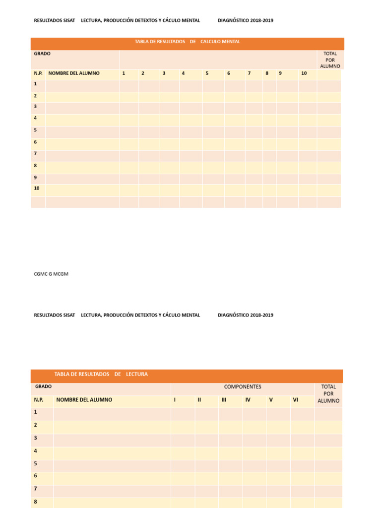 Tabla para Sisat | PDF