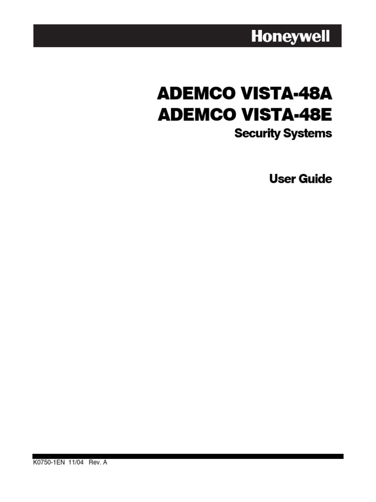 Honeywell Vista-48A User Manual | PDF | Computers