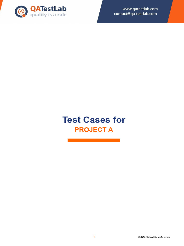 QATestLab Test Cases Project Name Example | PDF | Button (Computing ...