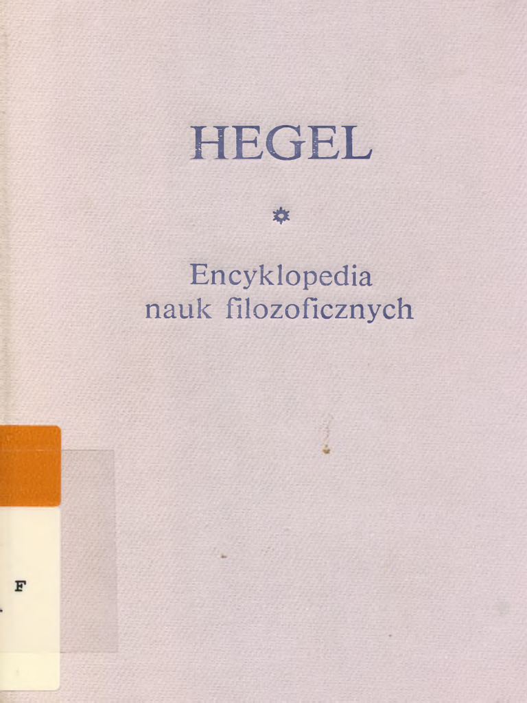 Hegel - Encyklopedia Nauk Filozoficznych | PDF