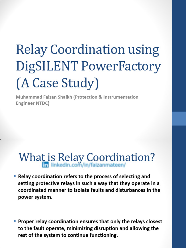 Relay Coordination Using Digsilent PowerFactory | PDF | Relay | Electrical Engineering