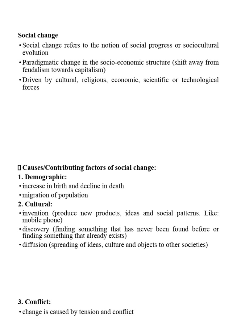 Social Change and Technology | PDF | Society | Sociocultural Evolution