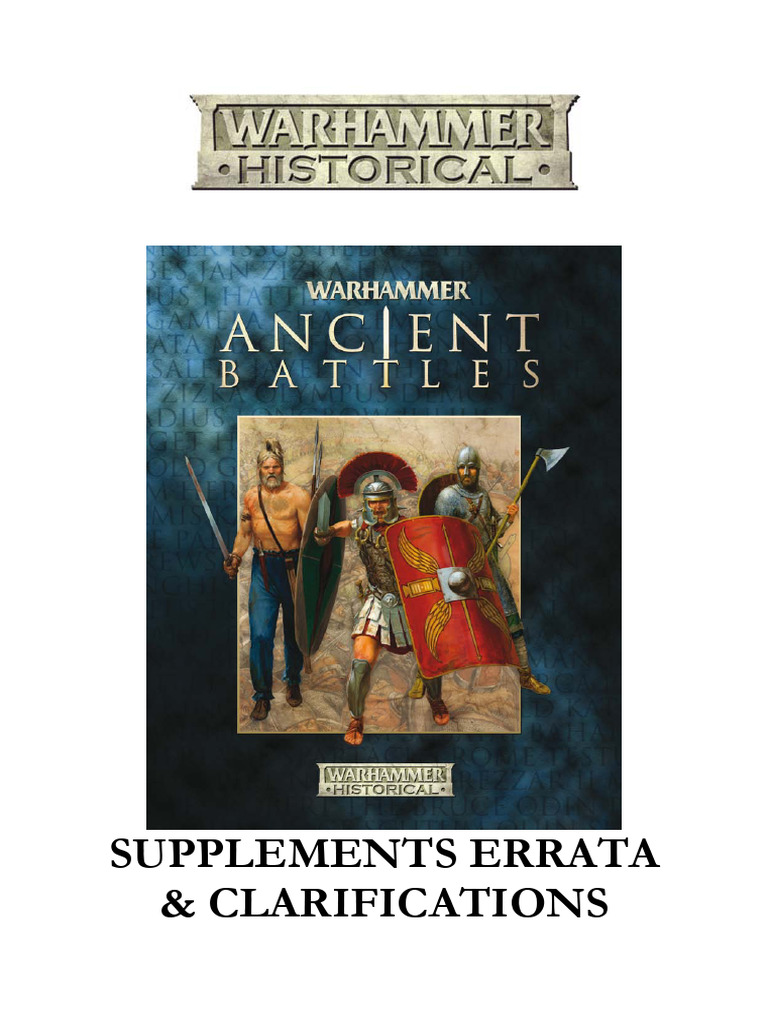 Wab2 Supplements Errata | PDF | Cavalry | Infantry