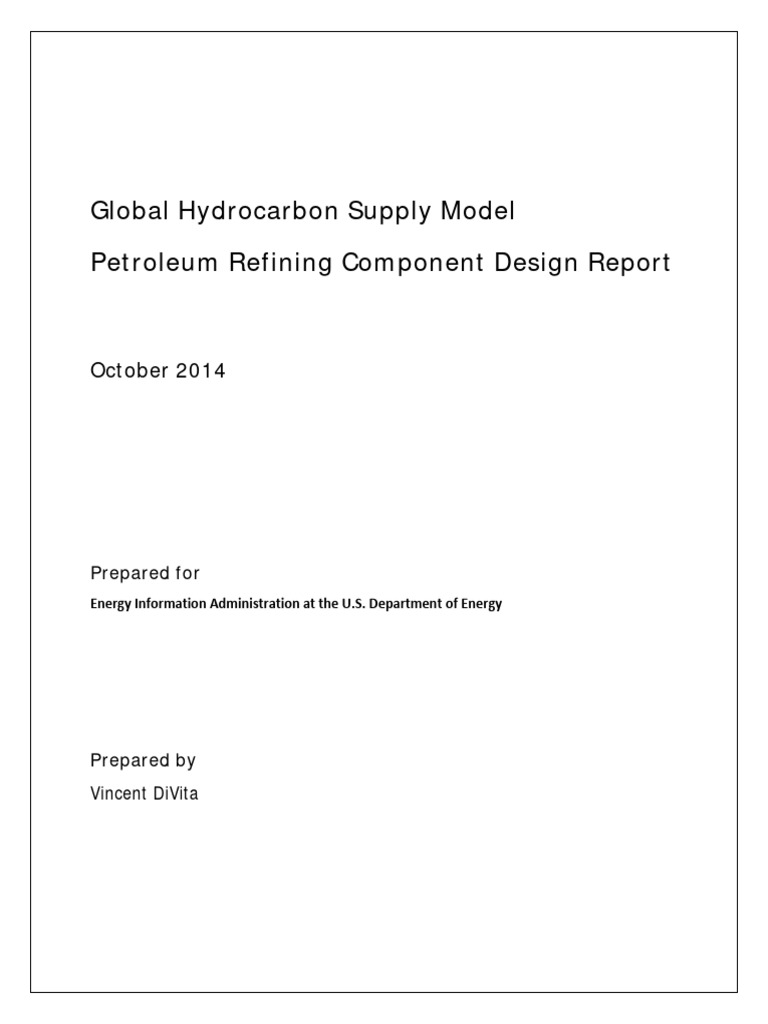 5 Petroleum Refining Component Design Model Report Vince DiVita Jacobs ...