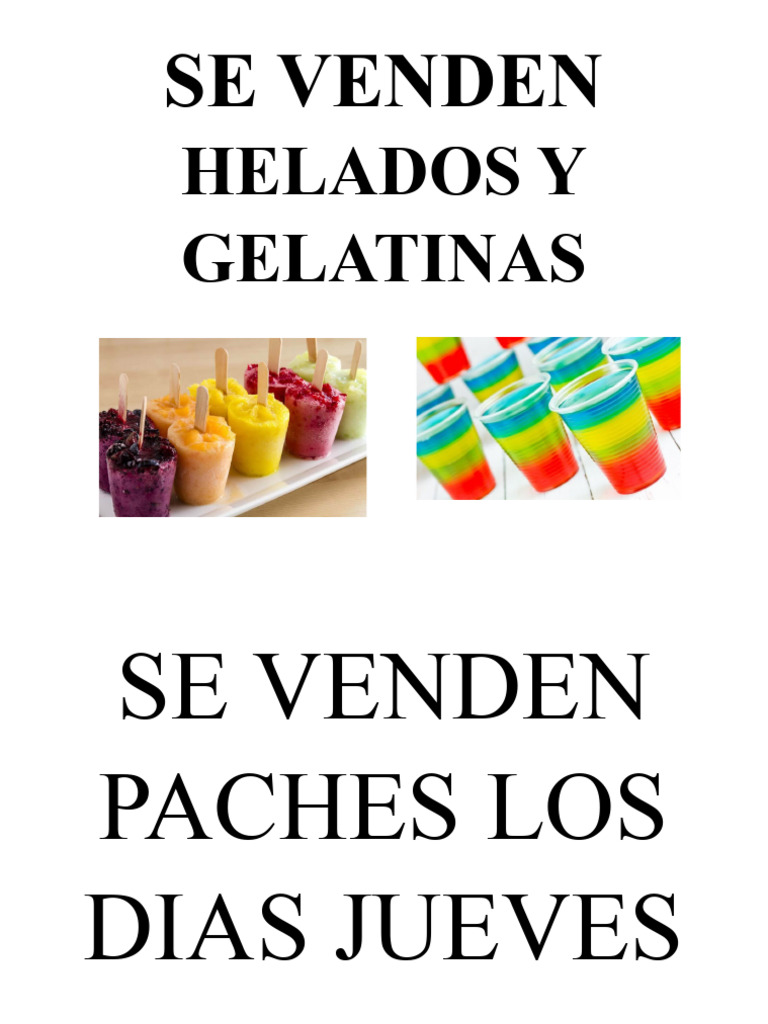 SE VENDEN HELADOS Y GELATINAS | PDF