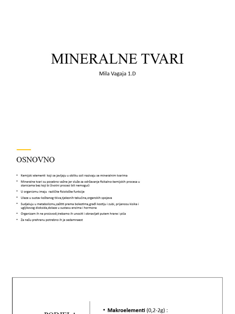 Mineralne Tvari | PDF
