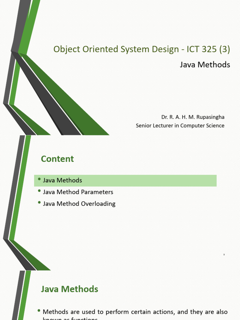 1 Java Methods Pdf Parameter Computer Programming Method