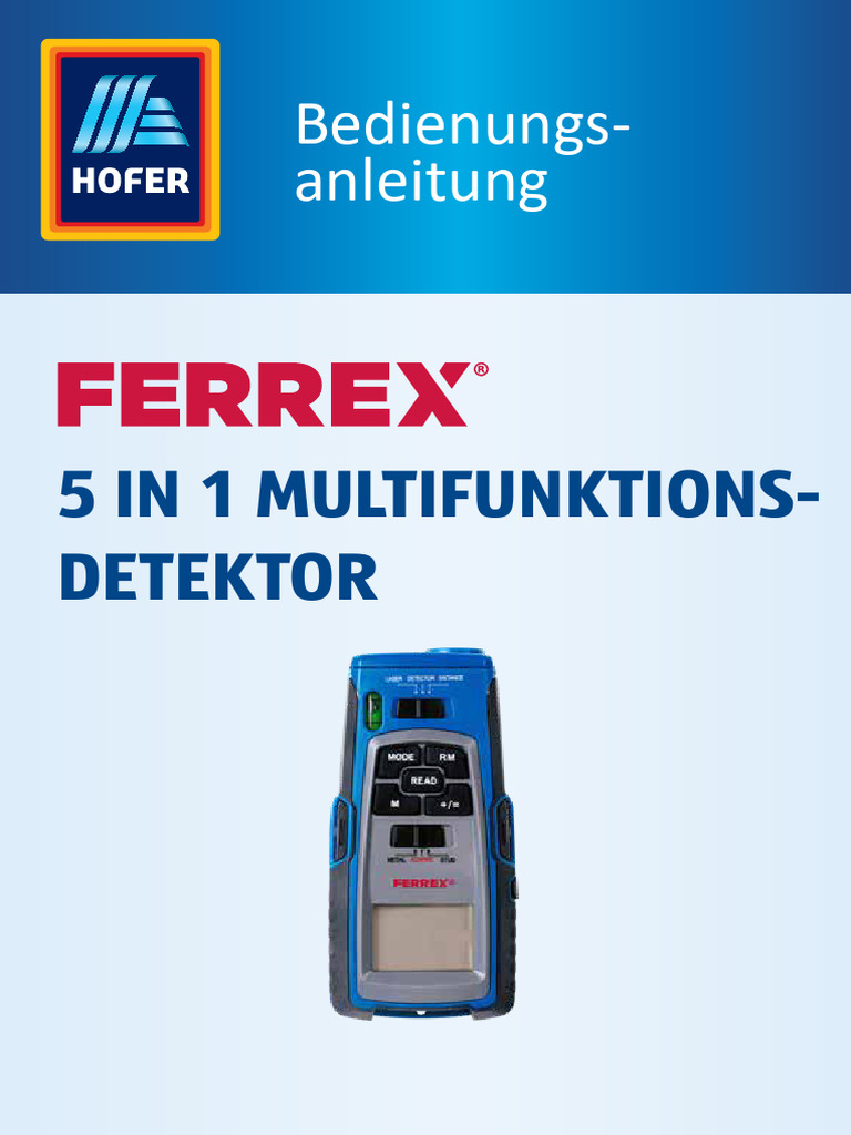 Ferrex Multifunktionsdetektor Bedienungsanleitung
