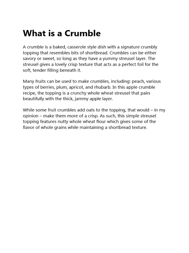 What Is A Crumble | PDF