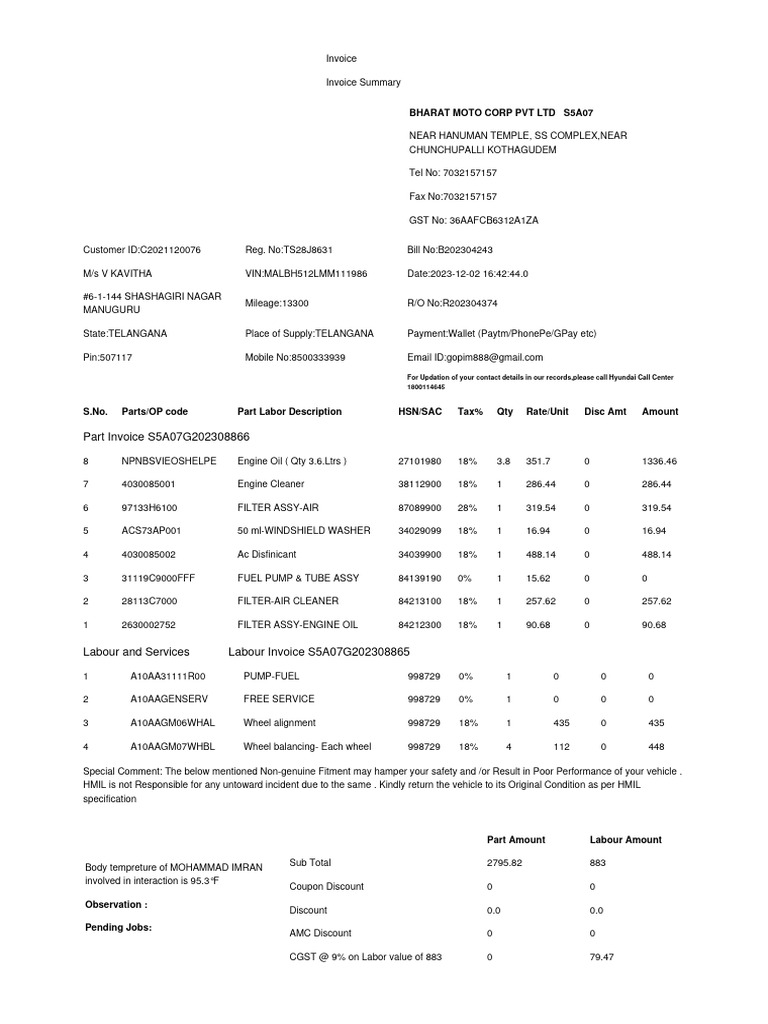 BillInvoice 2 | PDF | Payments