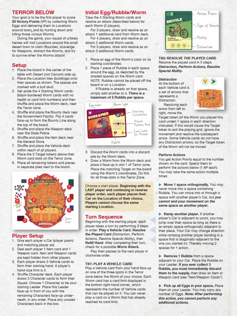 Terror Below - Simplified Rules | PDF | Gaming | Sports