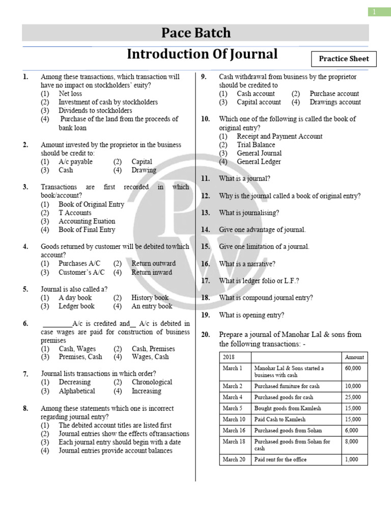 Journal Entry Basics and Practice | PDF | Debits And Credits | Corporations