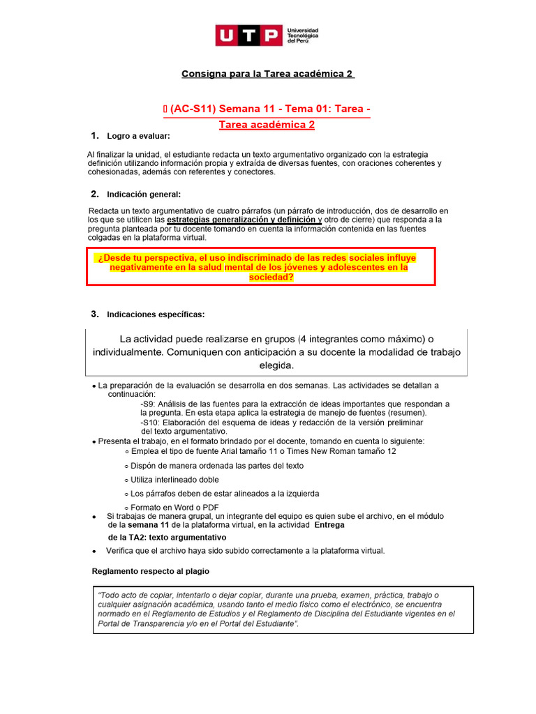 ? (AC-S11) Semana 11 - Tema 01 Tarea - Tarea Académica 2 (Terminado ... ? (AC-S11) Semana 11 - Tema 01 Tarea - Tarea Académica 2 (Terminado ...
