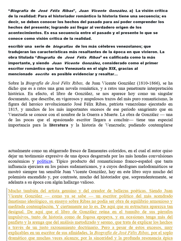 Biografía de Jose Felix Rivas | PDF