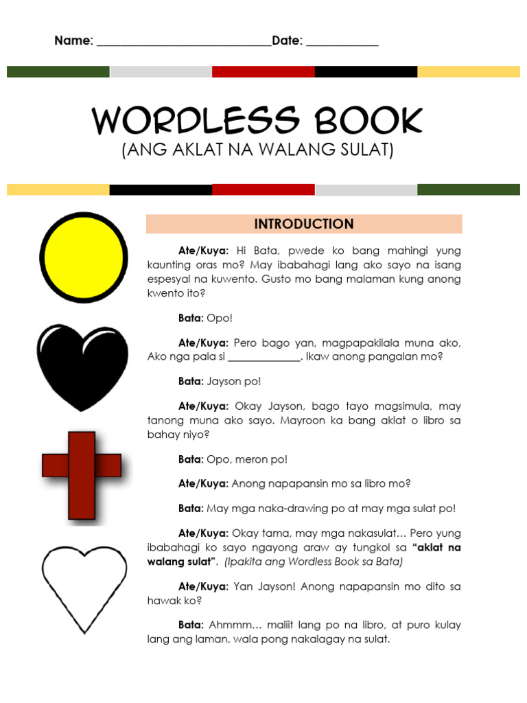 Lesson 11 WORDLESS BOOK Complete | PDF