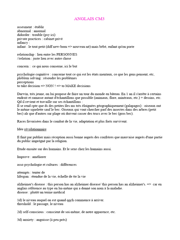 Anglais cm3 | PDF