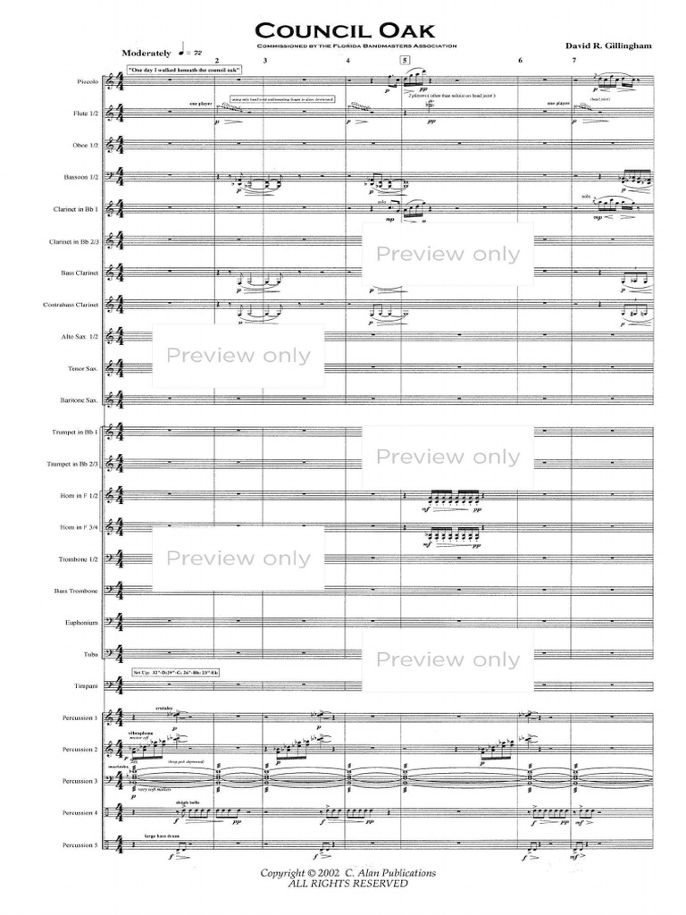 Council Oak - David R. Gillingham - Score (Watermark!!!) | PDF