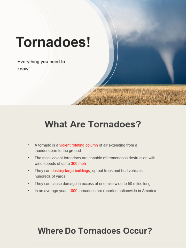 Tornado Facts and Tornado Alley Info | PDF | Travel