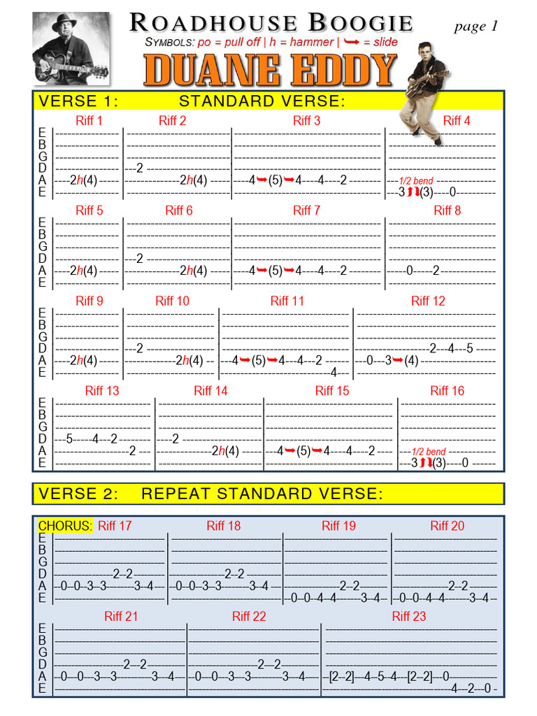 RoadHouse Boogie Tab | PDF | Song Structure | Song Forms