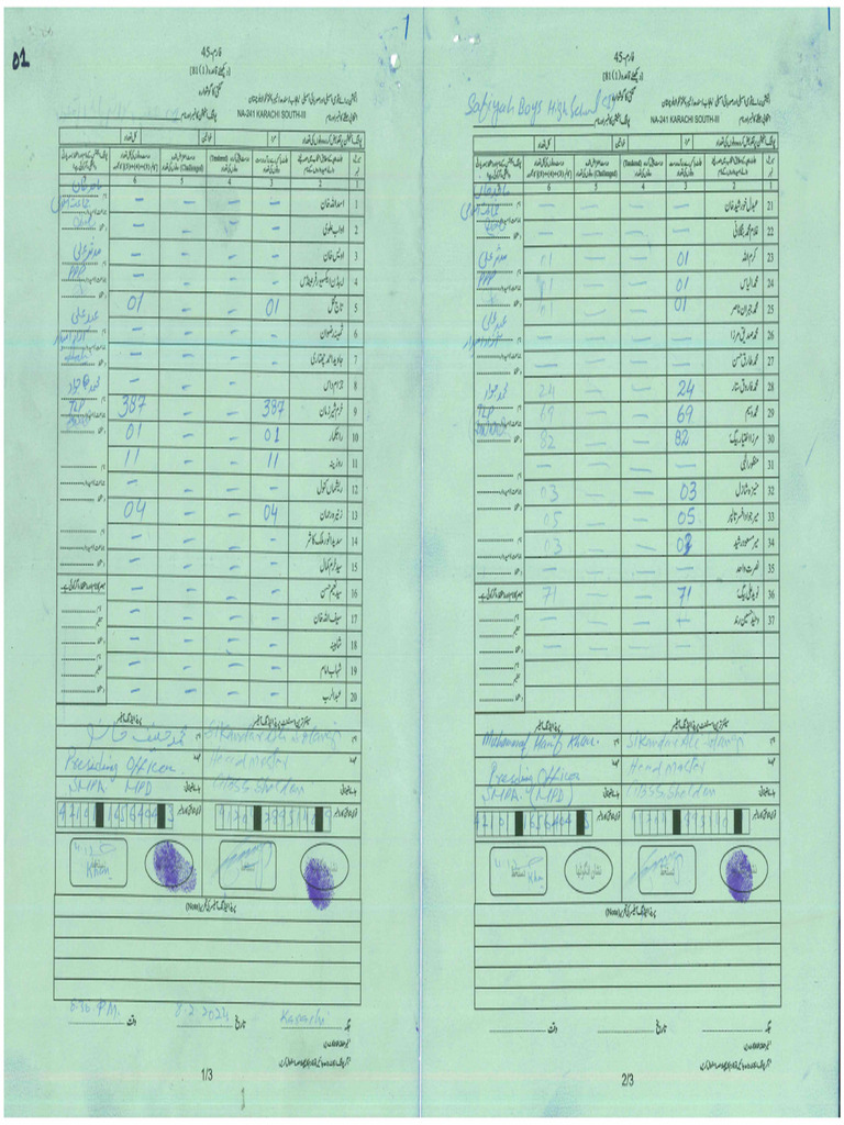 Form 45s - NA-241 | PDF