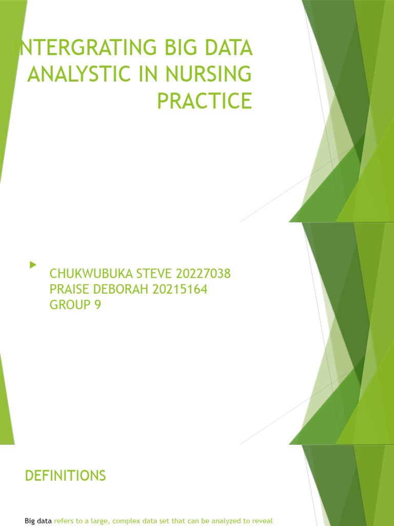 Big Data in Nursing Practice | PDF | Analytics | Big Data