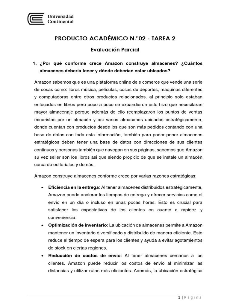 Producto Academico 2 Gestion Logistica | PDF | Las compras en línea | Logística