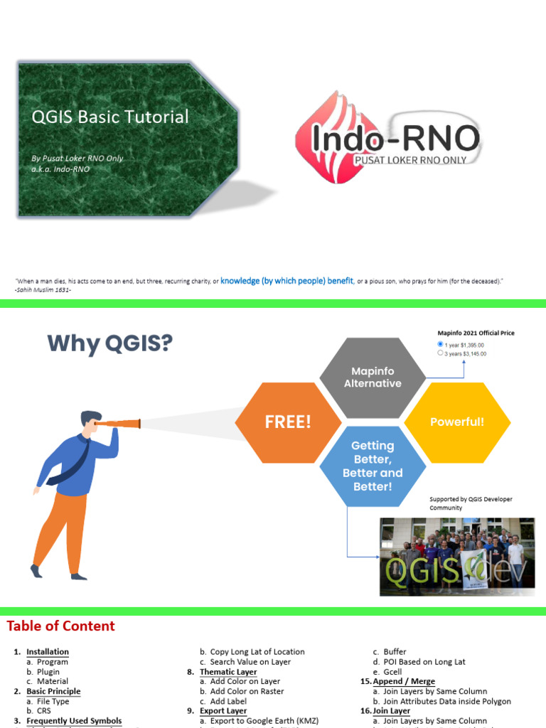 QGIS Tutorial by Indo-RNO v1.1 | Download Free PDF | Microsoft Excel ...