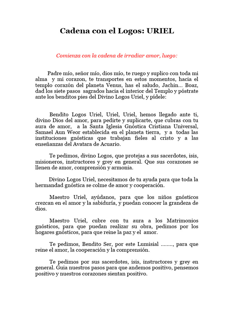 06 Cadena Con El Logos URIEL | PDF | Amor | Dios