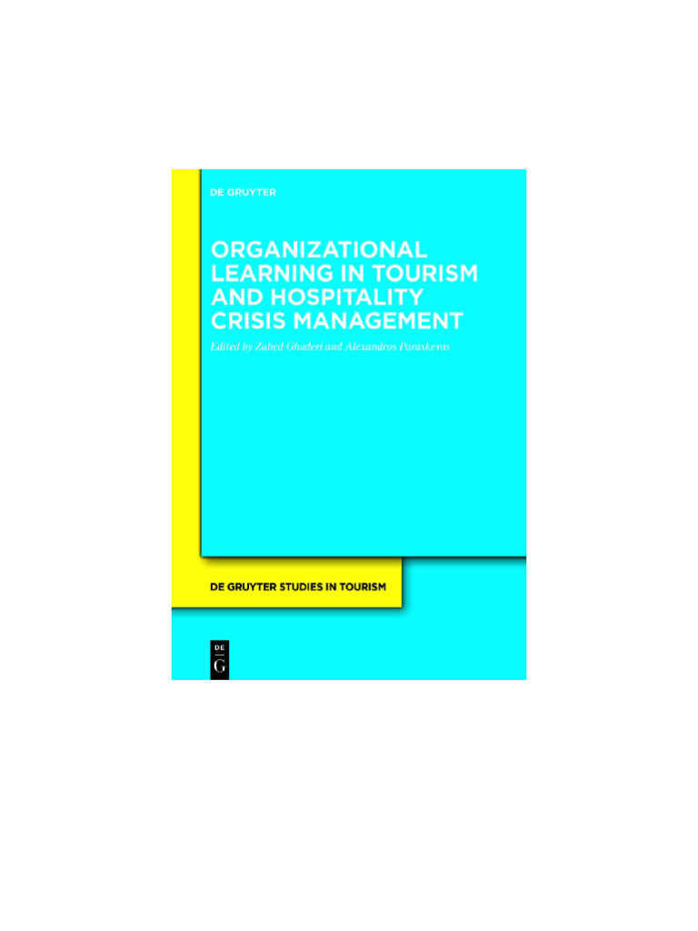 Organizational Learning in Tourism and Hospitality Crisis Management ...