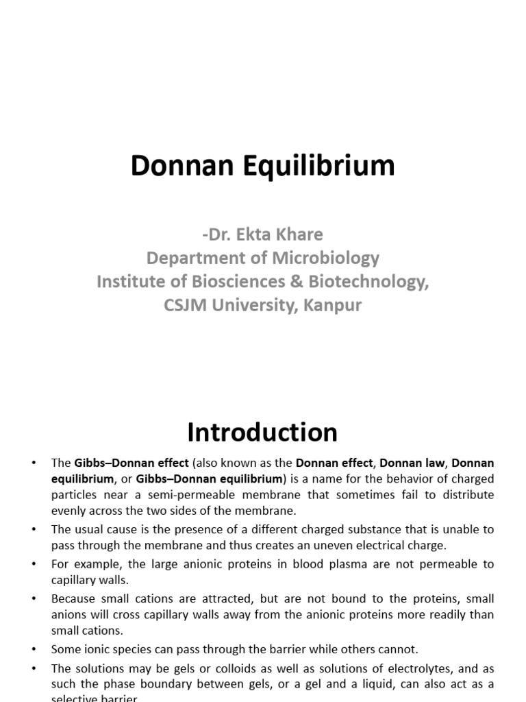 Donnan-Equilibrium-1 (1) | PDF | Materials Science | Chemical Substances