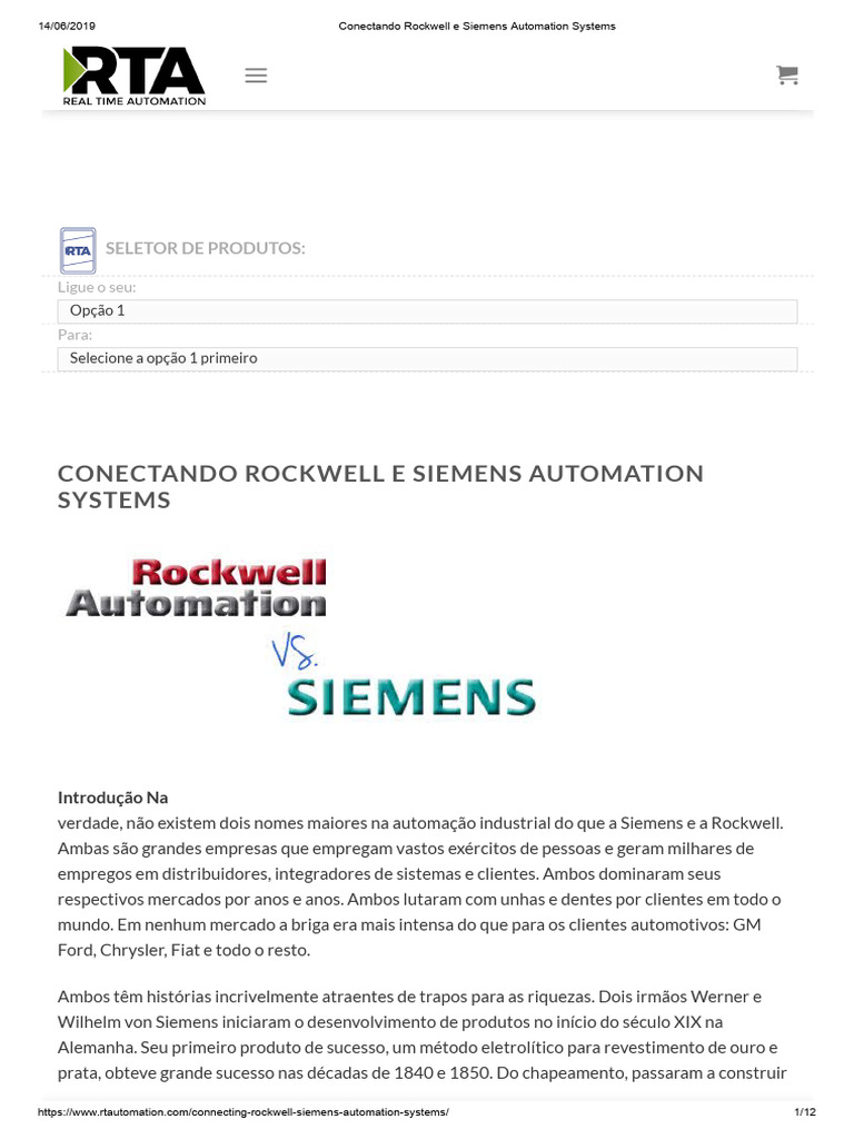 Cópia de Conectando Rockwell e Siemens Automation Systems | PDF ...