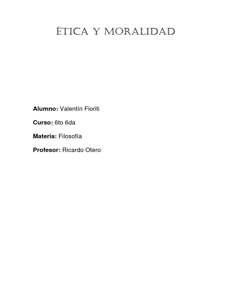 Ética y Moralidad | PDF | Moralidad | Felicidad