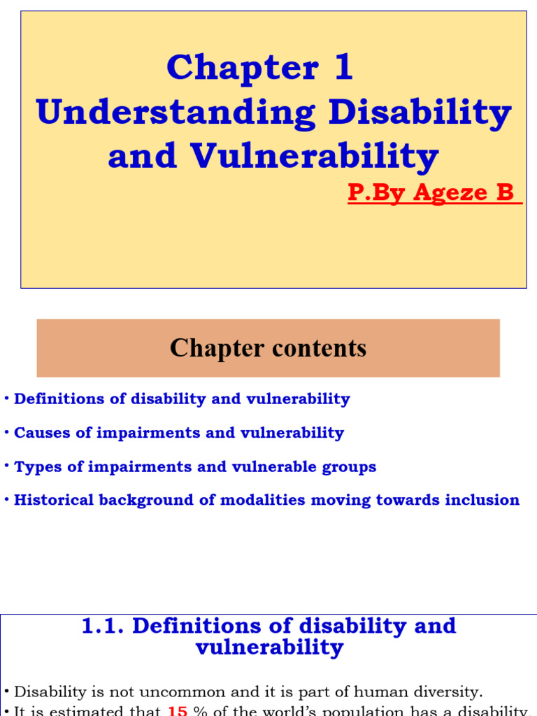 Disability and Vulnerability Explained | PDF | Disability | Poverty