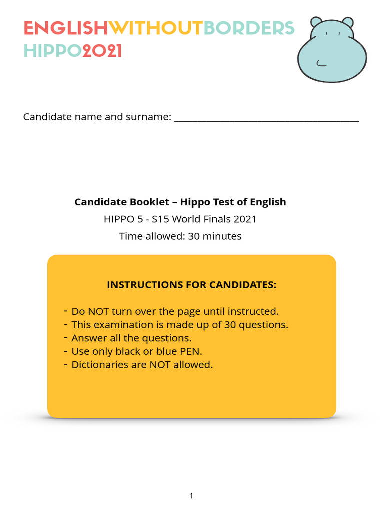 Hippo 5 Exam Instructions 2021 | PDF | Career & Growth | Self-Improvement
