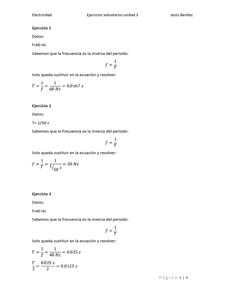 Ejercicio 1 Unidad 3 | PDF | Ciencias fisicas | Física Aplicada e Interdisciplinaria