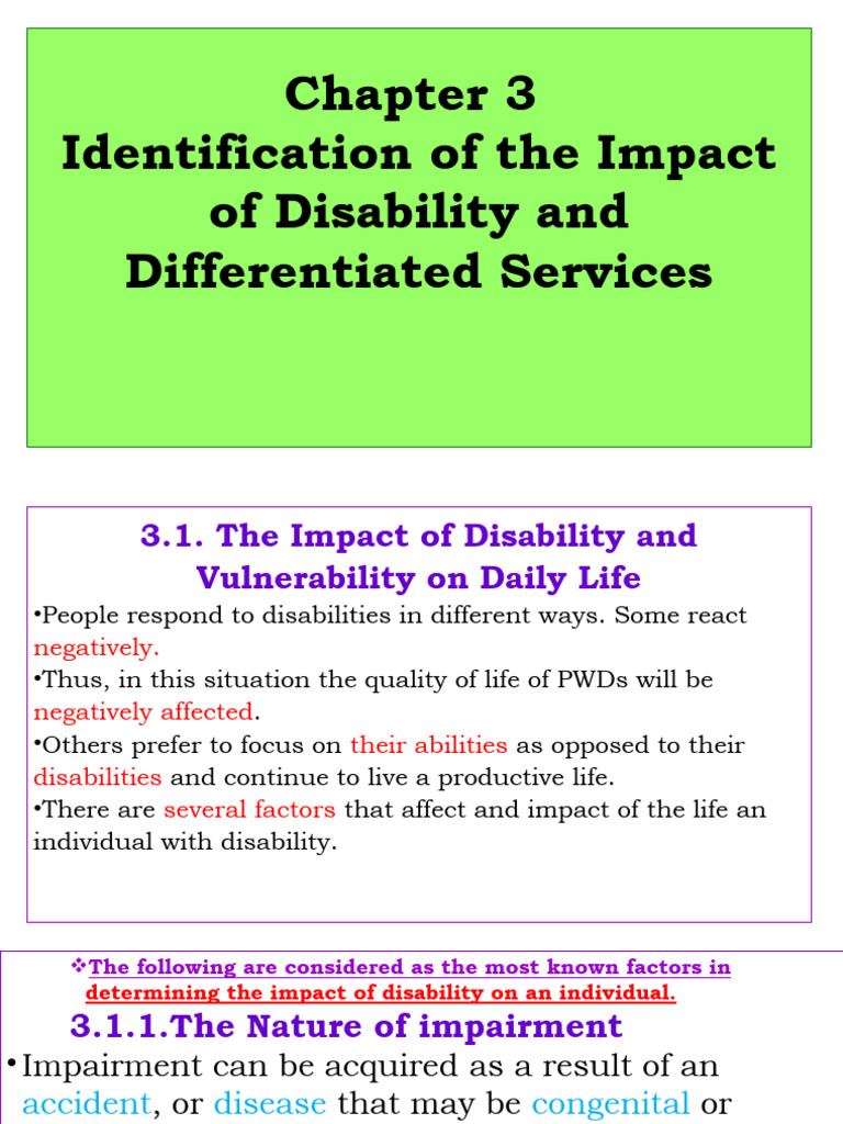 Chapter 3 Inclusiveness | PDF | Disability | Optimism