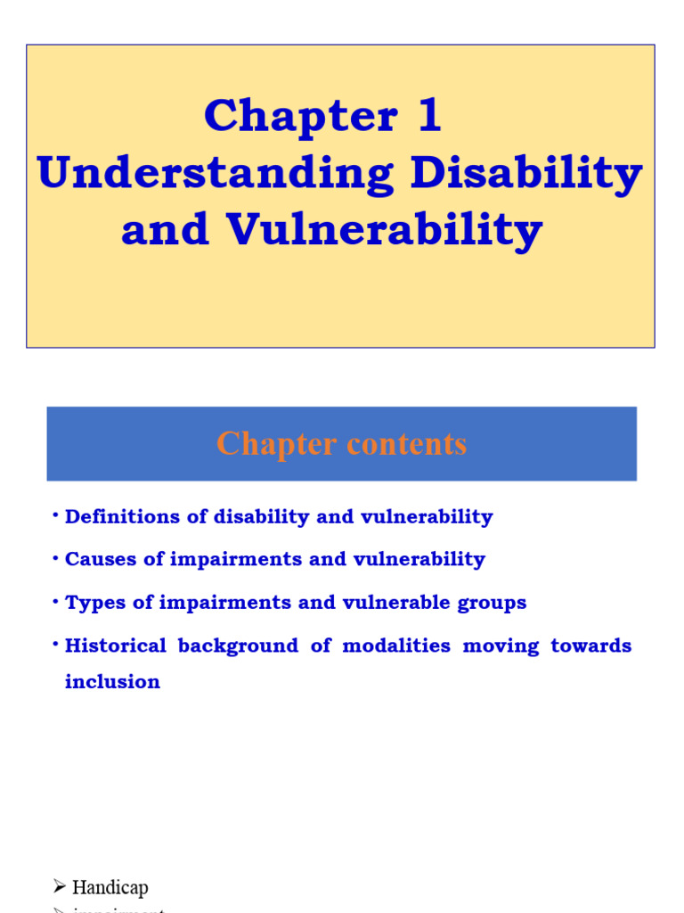 Chapter 1 Inclusiveness | Download Free PDF | Disability | Poverty