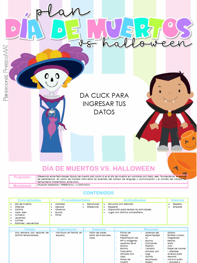 Plan. Dia de Muertos Contra Hallowen | PDF | Víspera de Todos los Santos
