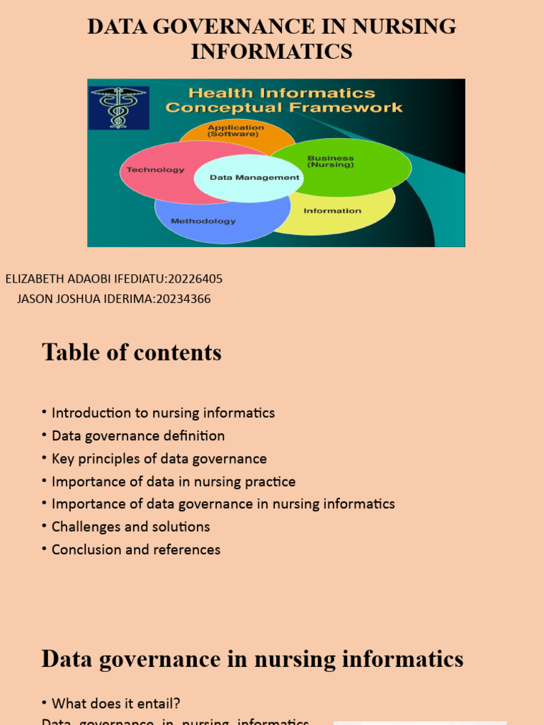 Data Governance in Nursing Informatics | PDF | Health Informatics ...